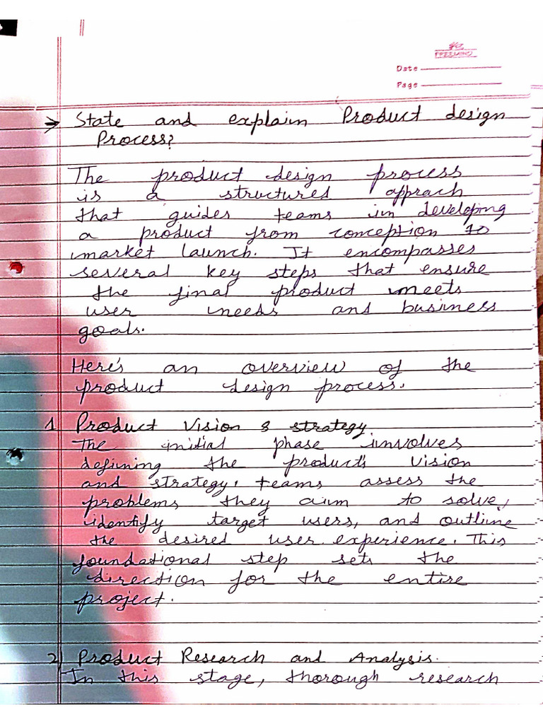 Process of Product Design and Different Factors Affecting Product Design - Assignment | PDF