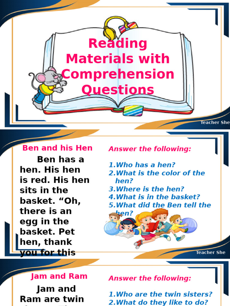 Reading Comprehension for Kids | PDF | Self-Improvement