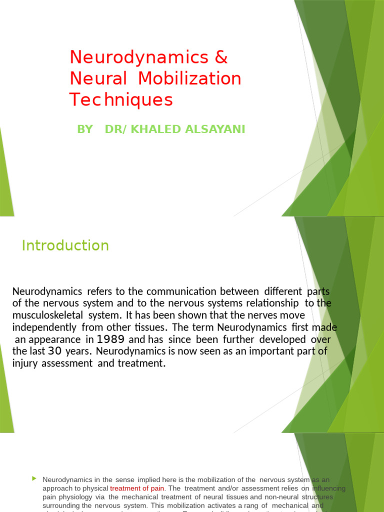 13 - Neural Mobilization | PDF | Anatomical Terms Of Motion | Science ...