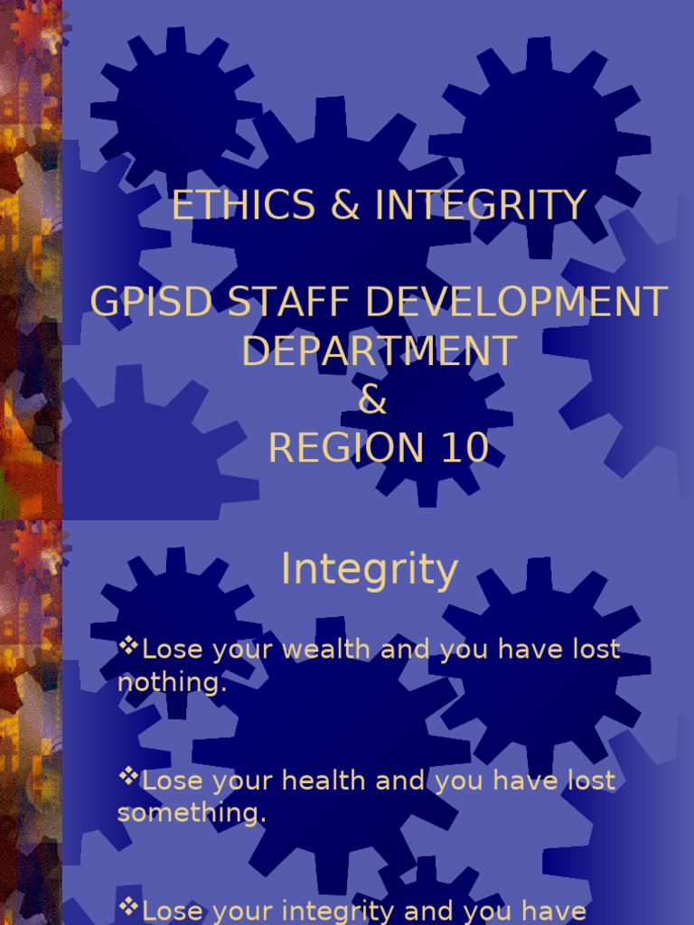Ethics Integrity | PDF