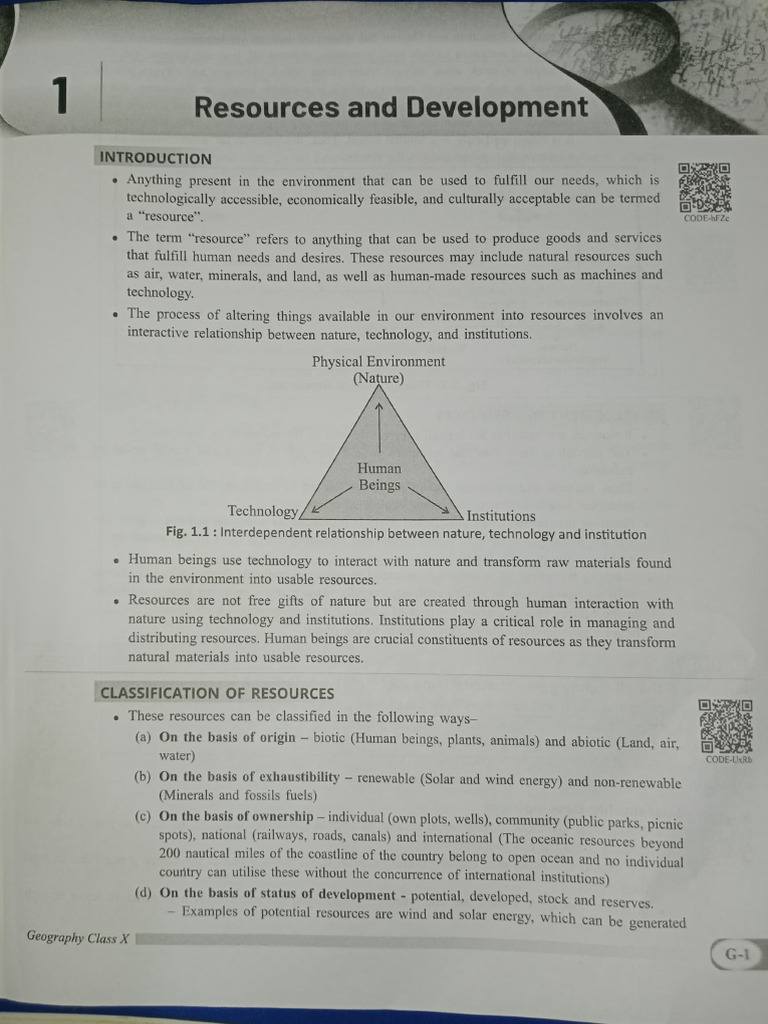 Resources and Development Class 10th | PDF | Resource | Nature