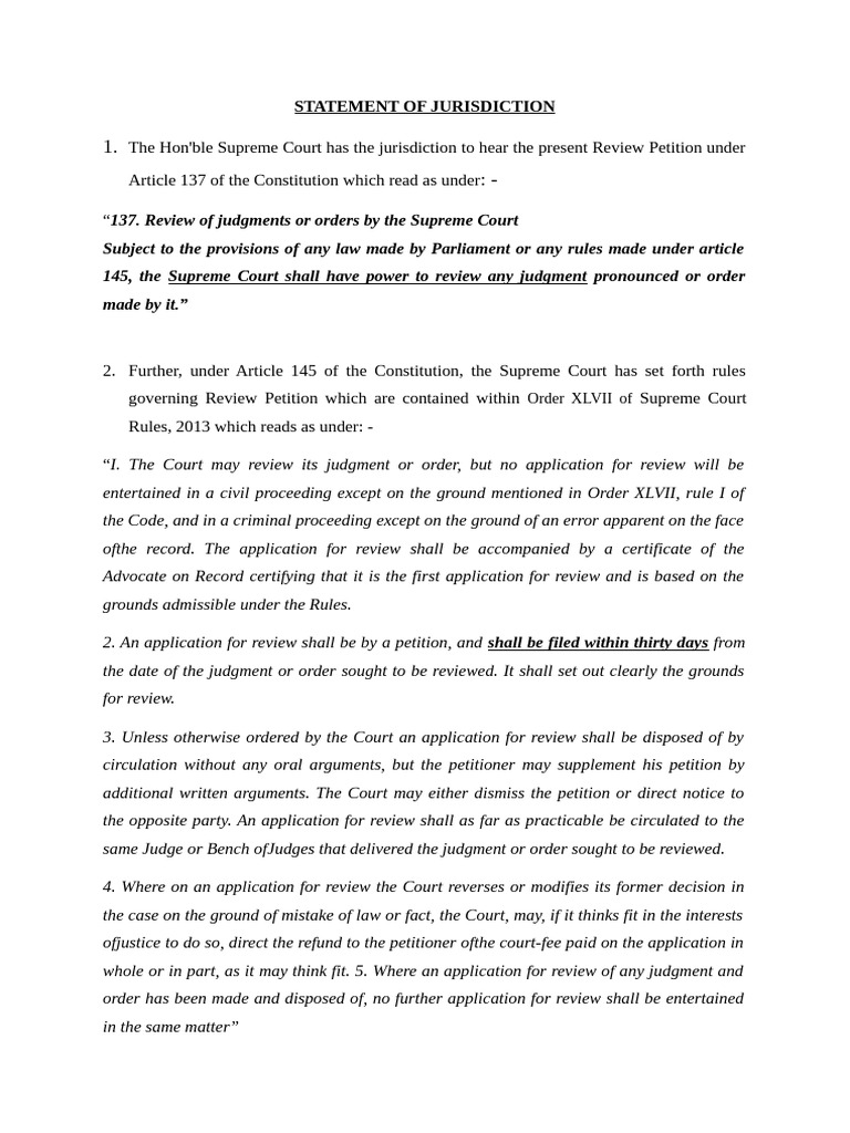 Statement of Jurisdiction | PDF