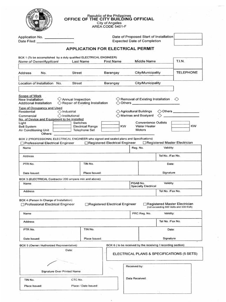 Electrical Forms | PDF