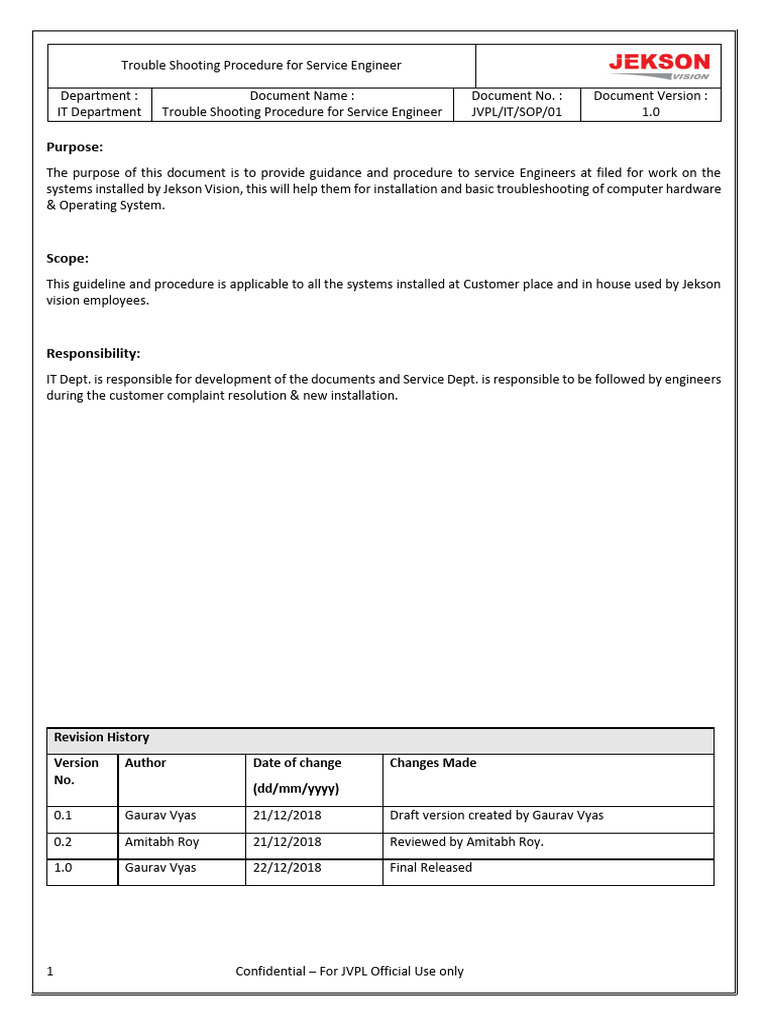 BlueDump Troubleshoot SOP | PDF