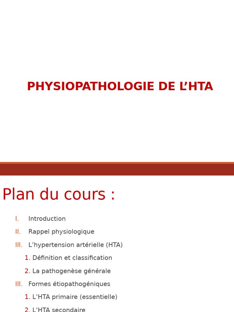 Physiopathologie de L'hta | PDF