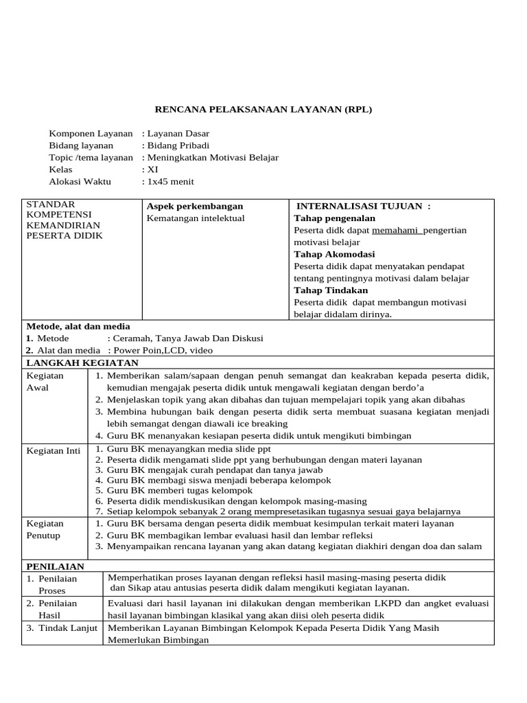 RPL Klasikal-1 | PDF