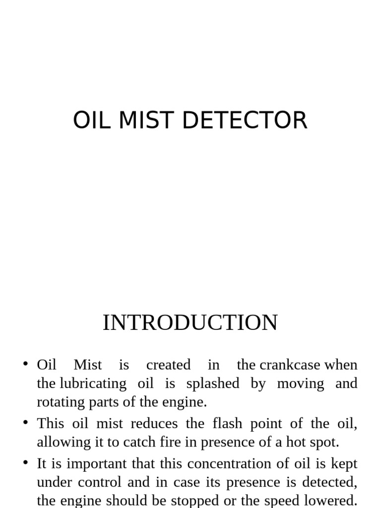 Oil Mist Detector | PDF | Light | Technology & Engineering