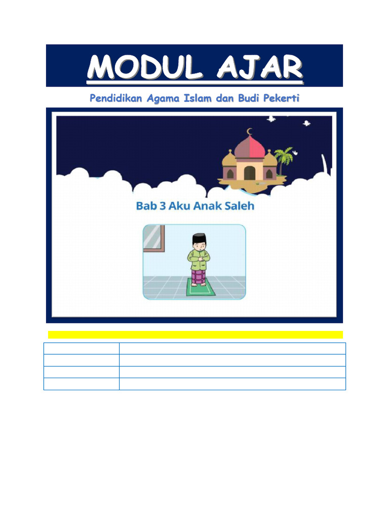 Modul Ajar PAI KLS V Bab 3 | PDF