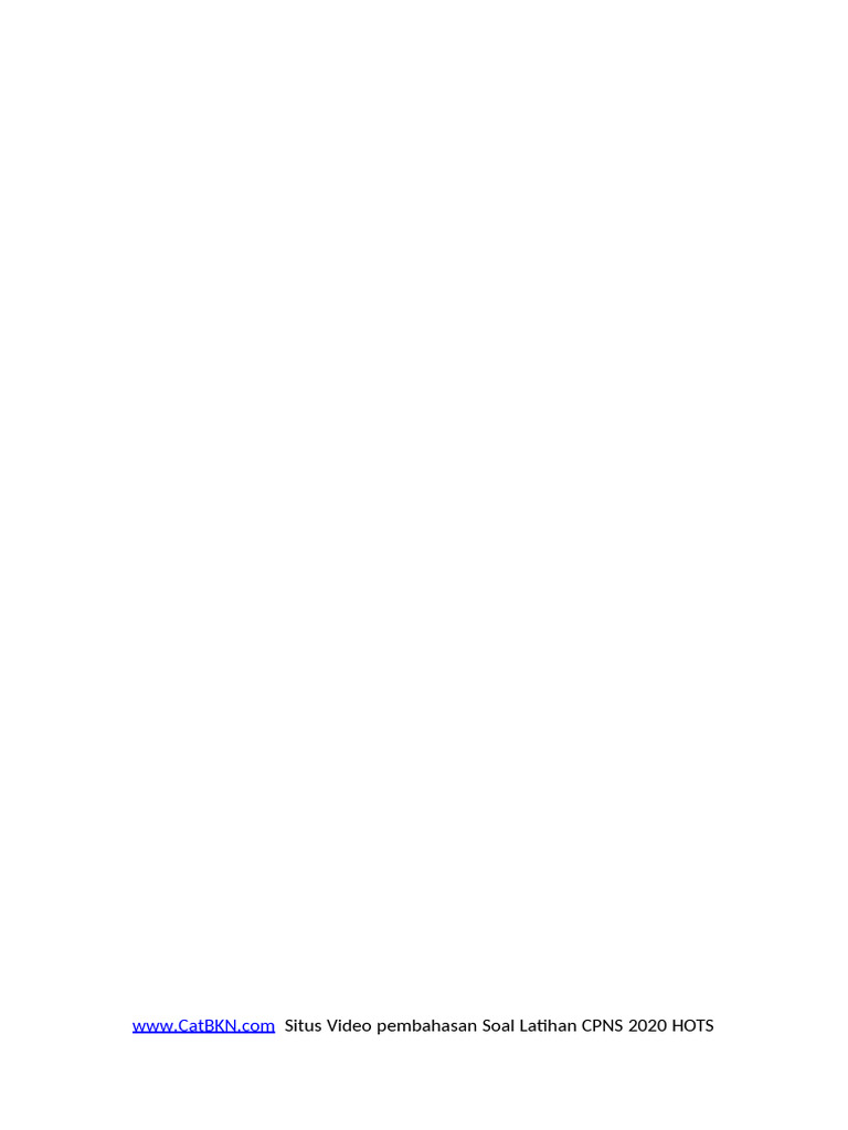 Soal Latihan Tiu Cpns 2020 Hots Paket 15 (Share) | PDF