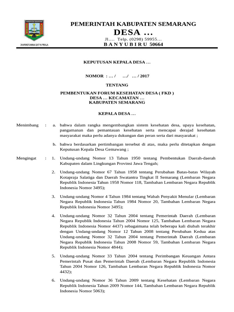 CONTOH SK FKD | PDF