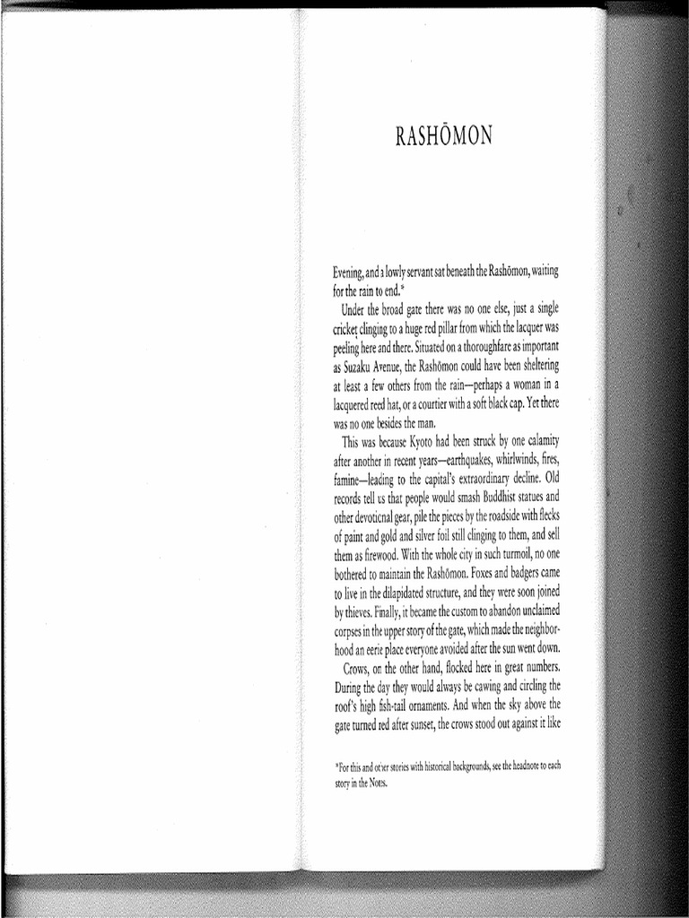 Akutagawa - Rashomon and in A Bamboo Grove | PDF