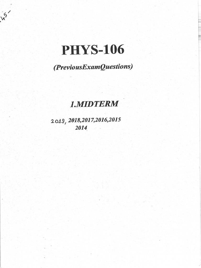 Phys-106 Peq-1 | PDF