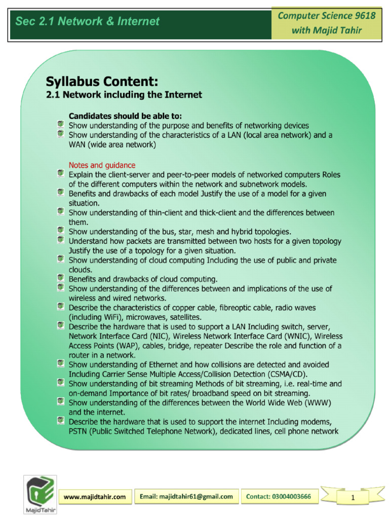 2.1 Network and Internet Updated (MT-L) | PDF