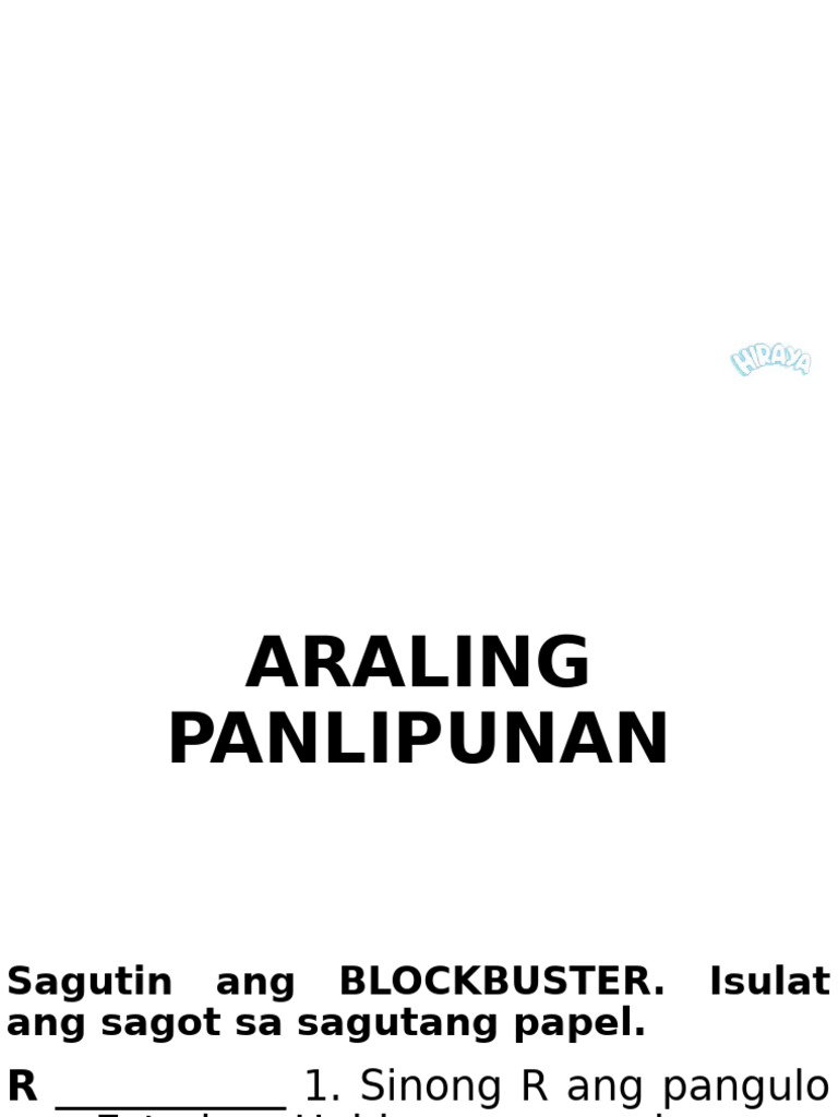 ArPan Aralin 10 | PDF