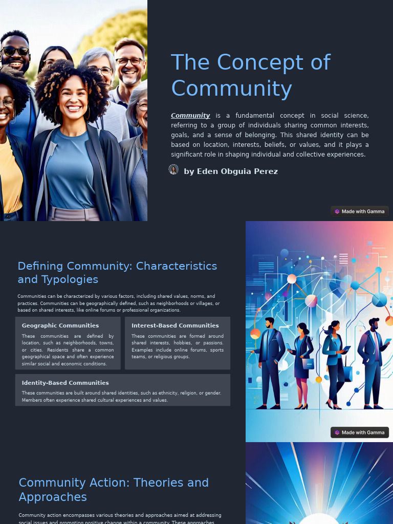 Lesson 1 - The Concept of Community, Community Dynamics, Ad Dynamics in ...