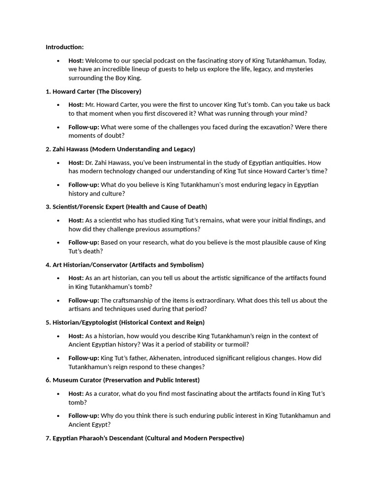 King Tut Script | PDF