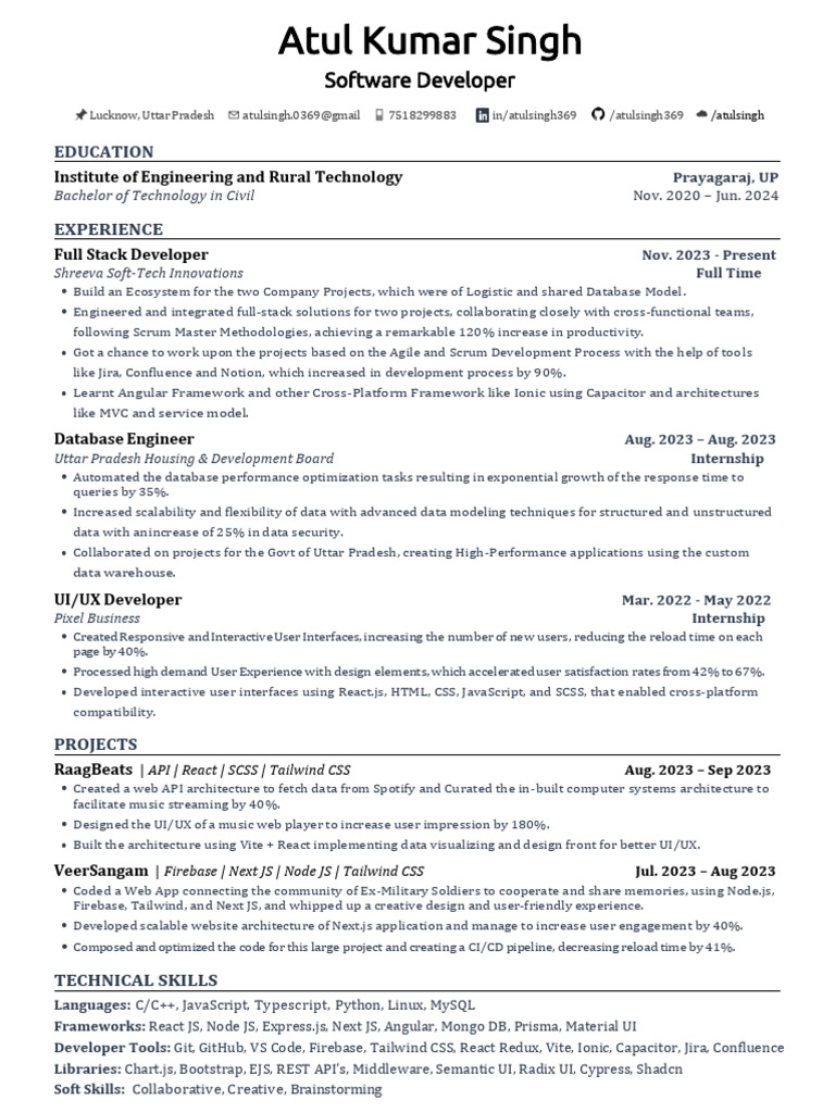 Atul Kumar Singh 1725468870542 | PDF | Computing | Computers