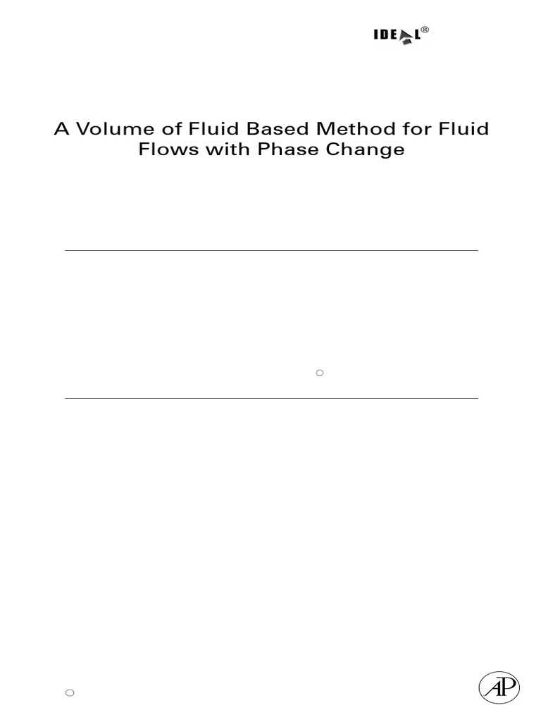 2000-A Volume of Fluid Based Method For Fluid | PDF