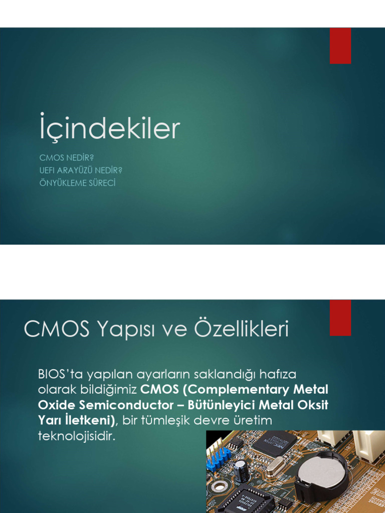 CMOS ve UEFI: Temel Bilgiler | PDF | Cmos | Bios