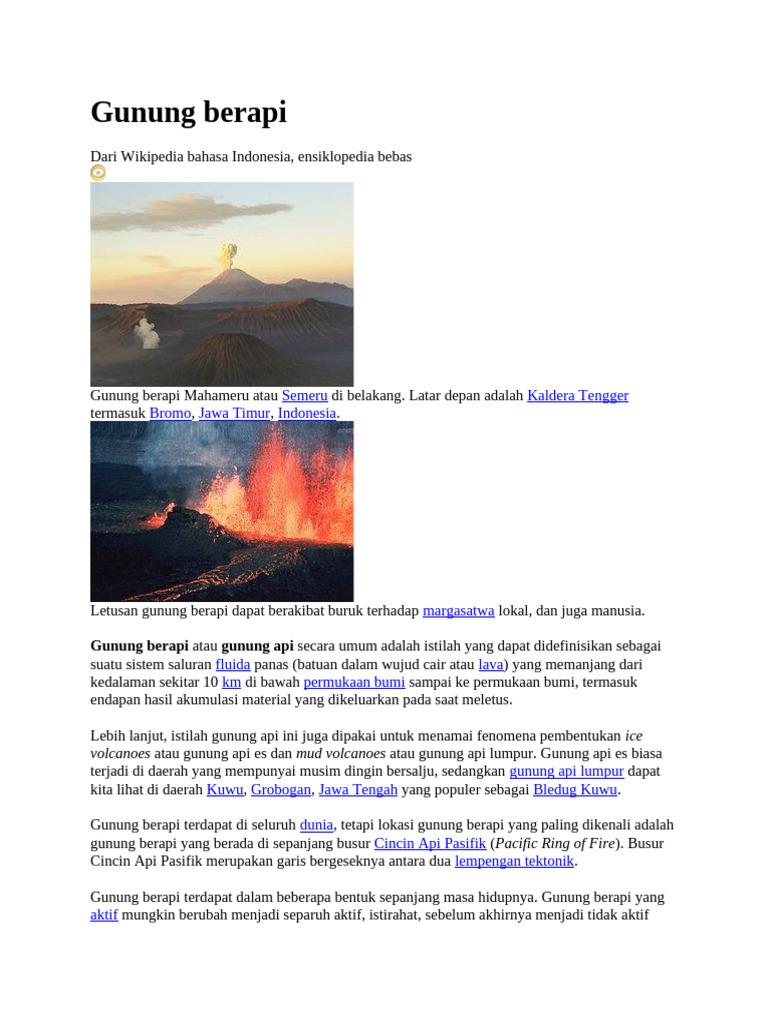 Gunung Berapi | PDF