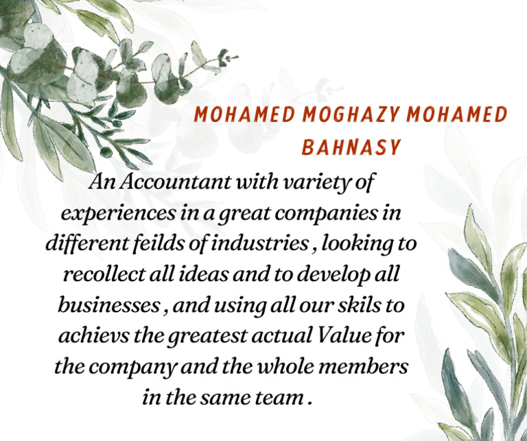 MOHAMED MOGHAZY - Cover Letter | PDF
