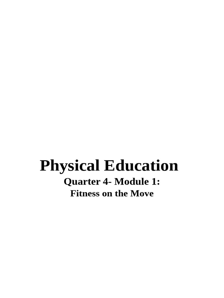 Pe 8 Q4 Module 1 - 124635 | PDF