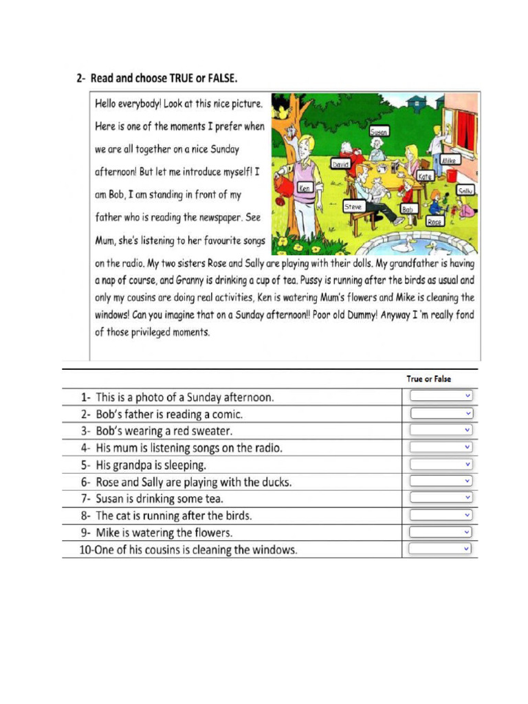 Elementary Reading Placement Test | PDF