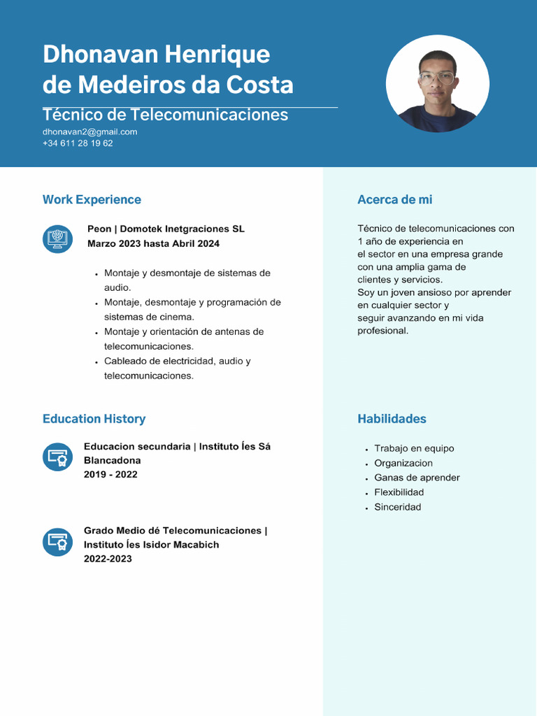 Blue Light Blue Color Blocks Physician CV - PDF 5 | PDF