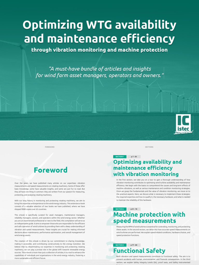 Istec Ebook Optimizing WTG Availability and Maintenance Efficiency 20240228 V1.0 | PDF