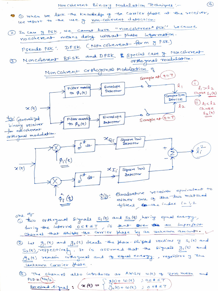 Lecture 55 DC Noncoherent Modulation and M Ary PSK | PDF Lecture 55 DC Noncoherent Modulation and M Ary PSK | PDF