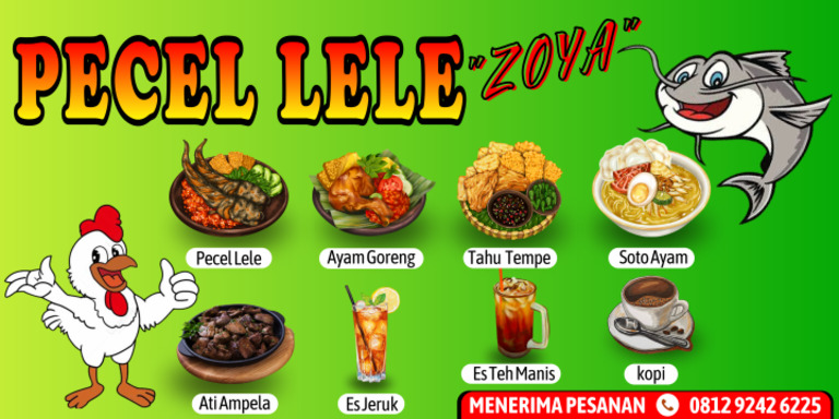 Banner Menu Warung Pecel Lele Scrapbook Putih Cokelat - 20240911 ...