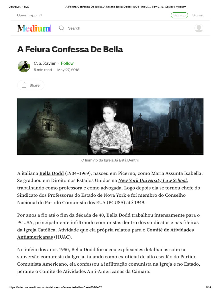 A Feiura Confessa de Bella. A Italiana Bella Dodd (1904-1969) - by C. S ...