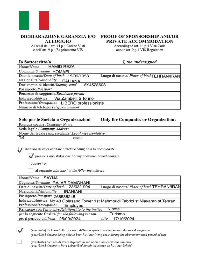 Tourism Invitation Letter | PDF