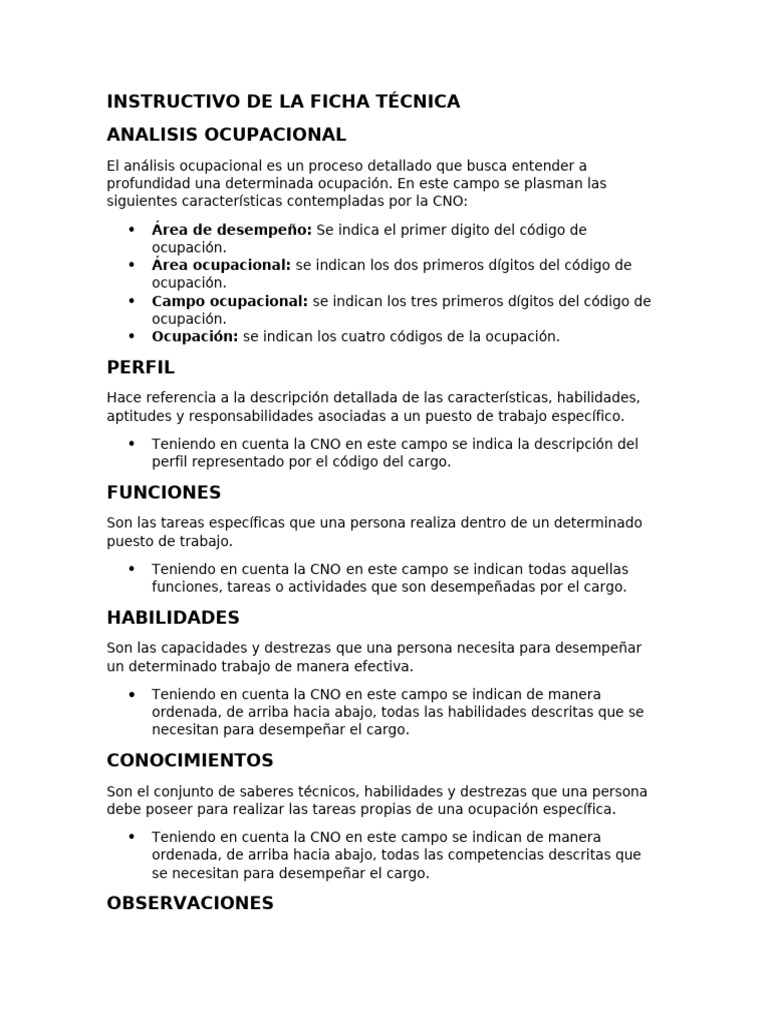 Instructivo de La Ficha Técnica Algo Merkar | PDF