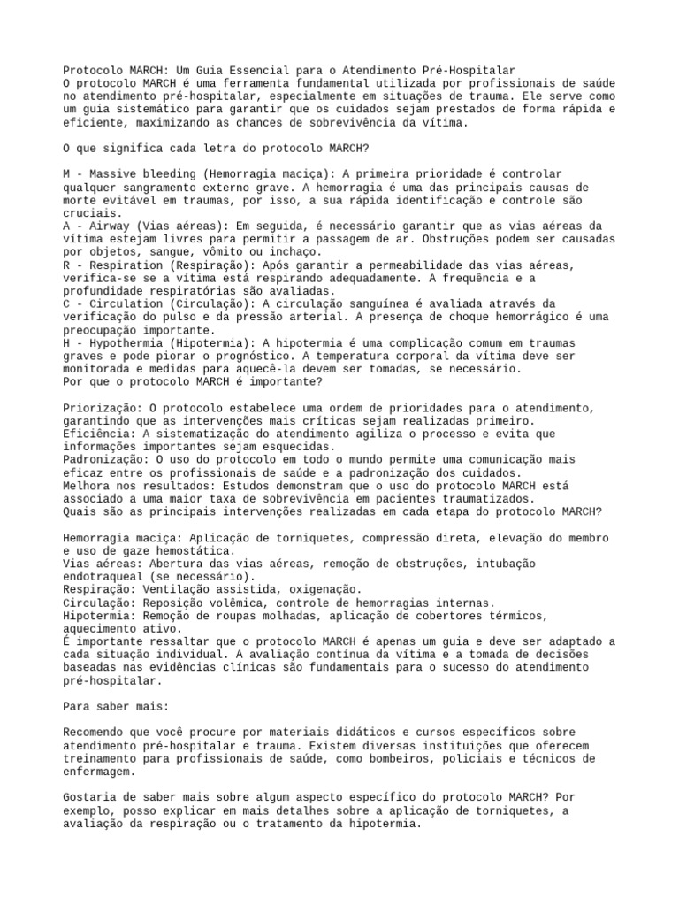 Protocolo March | PDF