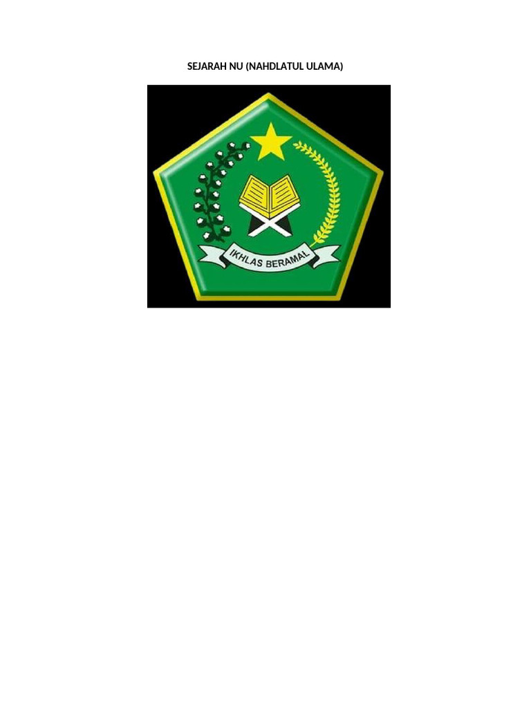 Sejarah Nu (Nahdlatul Ulama) | PDF