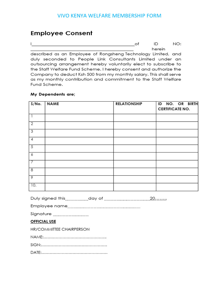 Employee Consent | PDF