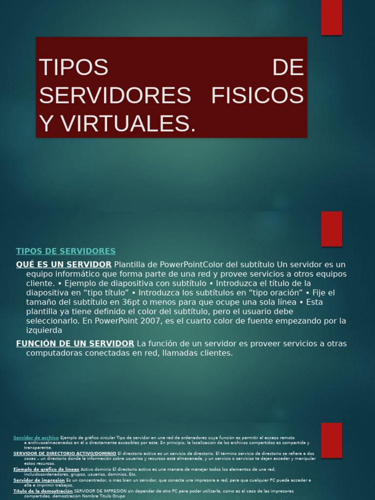 Diferentes Tipos de Servidores | PDF