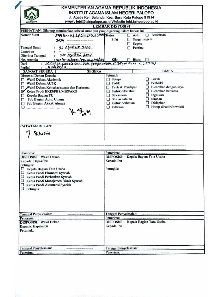 Undangan Pembukaan Pembekalan KKN | PDF