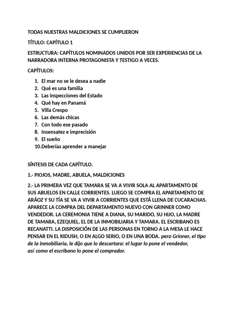 Maldiciones y Familias en Conflicto | PDF