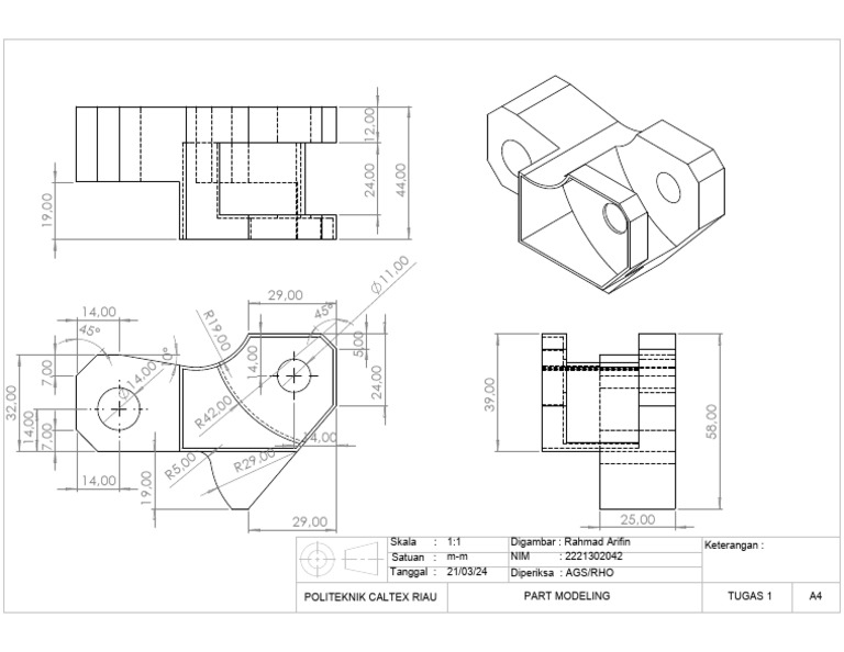 Skala: Tanggal: Satuan: 1:1 M-M 21/03/24 Digambar: Rahmad Arifin NIM ...