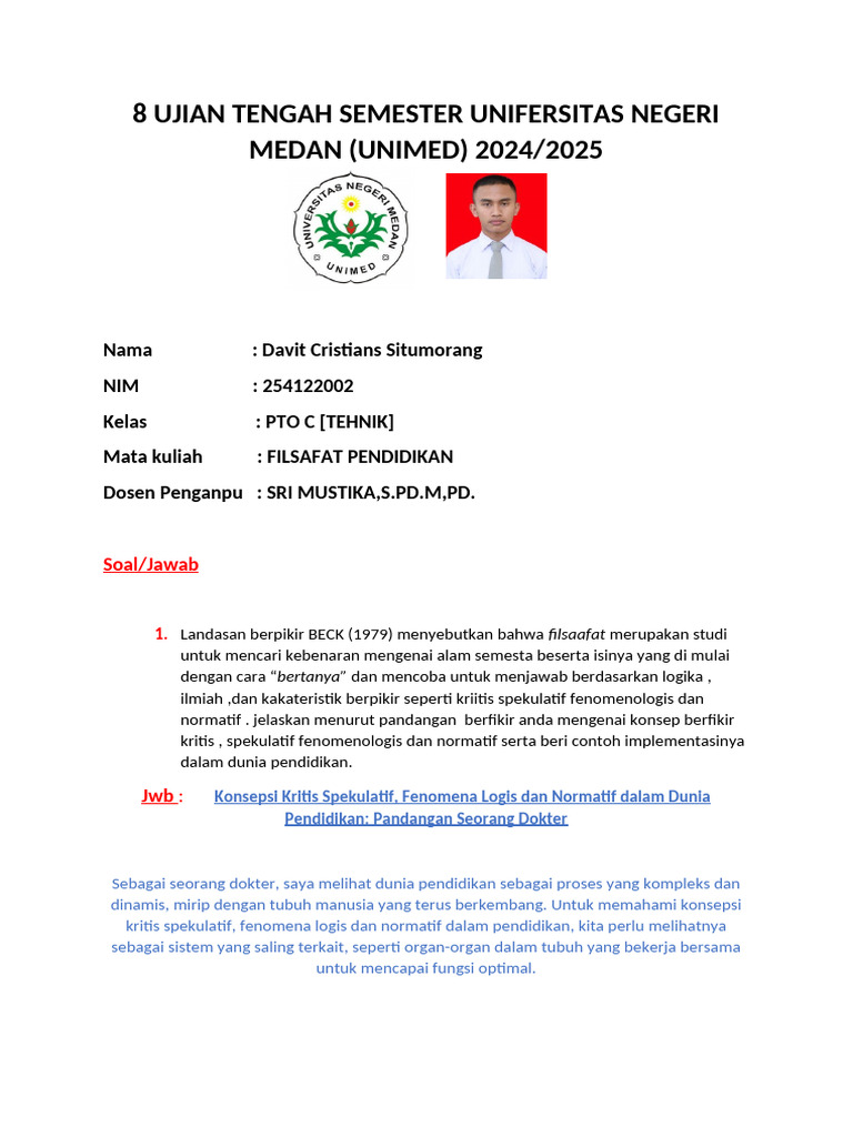 Uts KULIAH 2024 | PDF