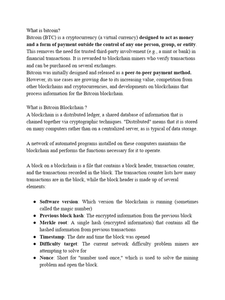 Bitcoin Research | PDF