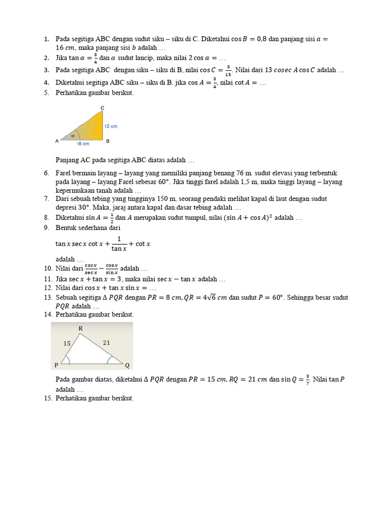 Kisi-Kisi Pat MTK W X SMT2 | PDF