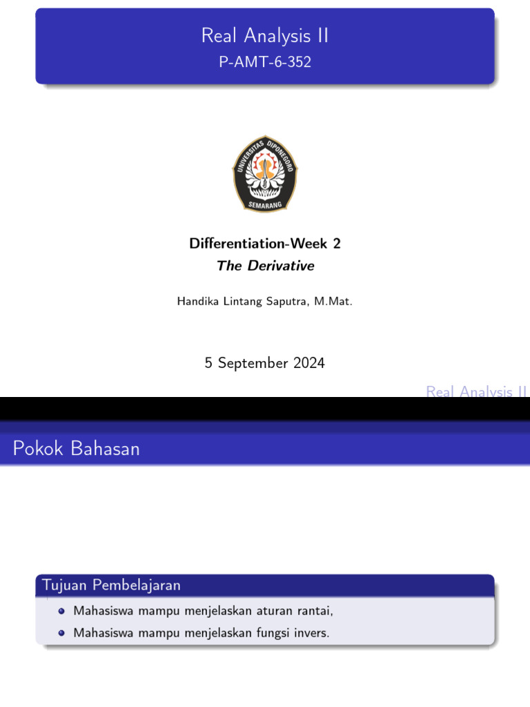 Real Analysis II: P-AMT-6-352 | PDF