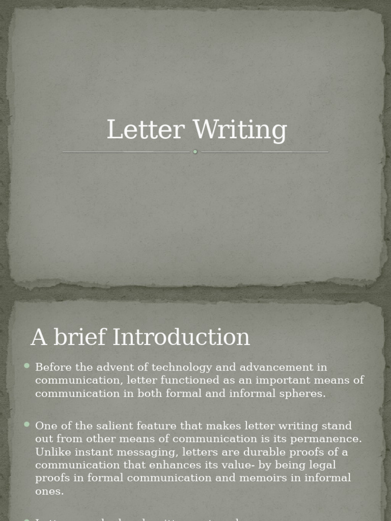 Letter Writing | PDF