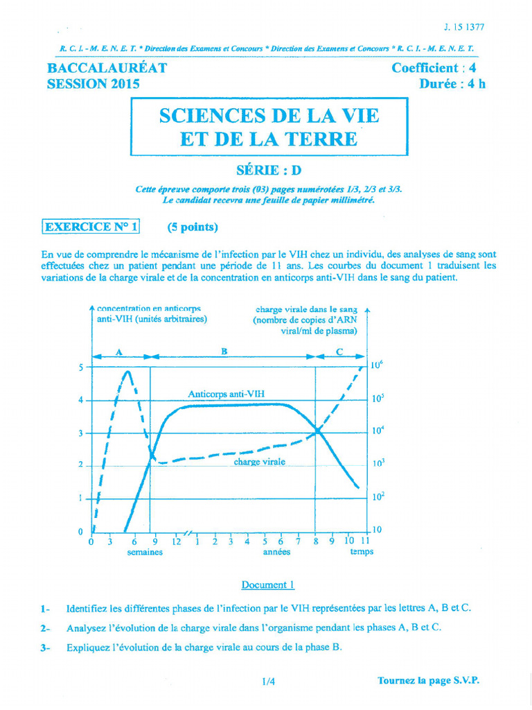 Bac D SVT 2015 | PDF