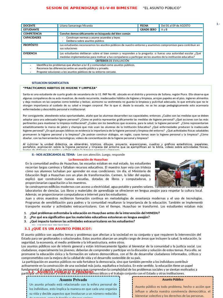 ACTV.01-U5 IIIB 3ro Alumnas | PDF