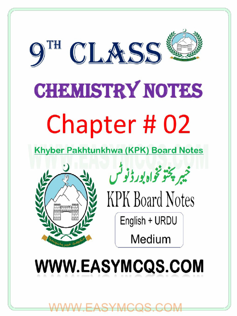 9th Chemistry CH 2 Notes KPK Board | PDF