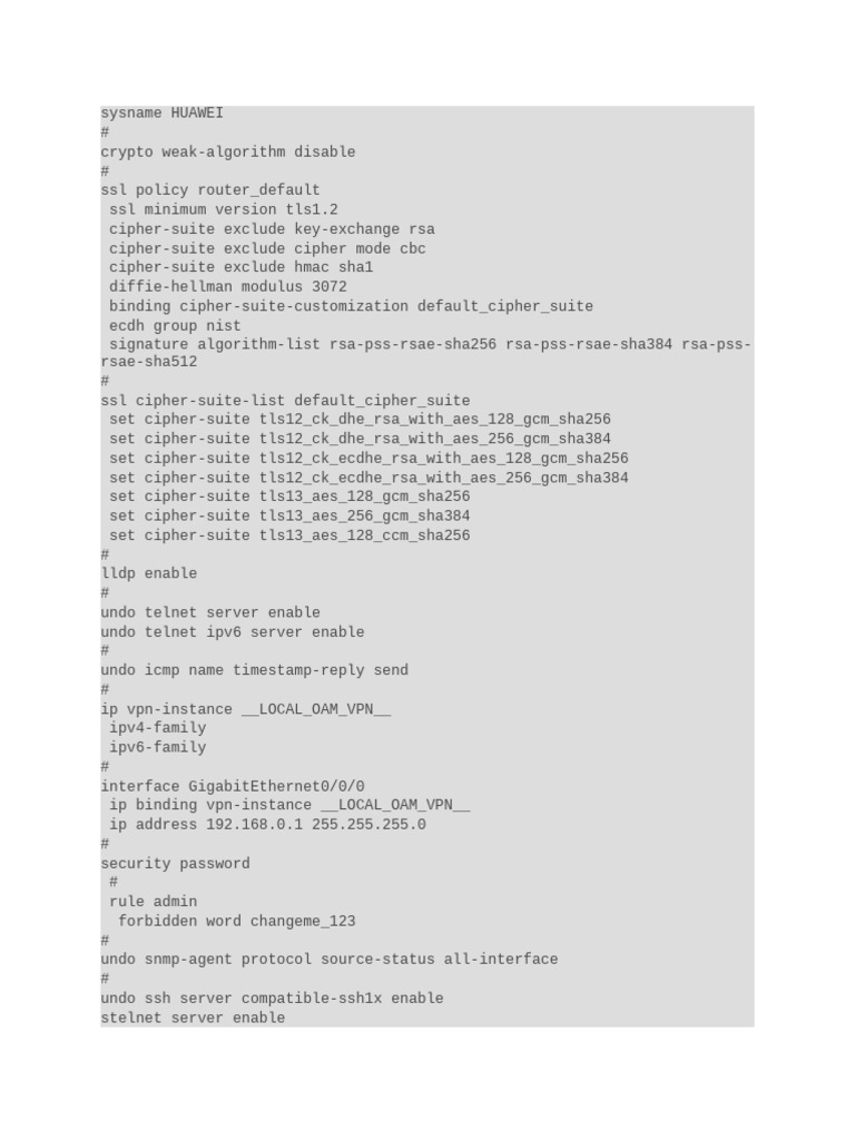 Sysname HUAWEI | PDF